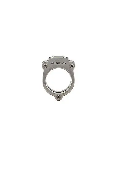 【BALENCIAGA】Gear Ring In llic Silver Balenciaga Gear Ring In Metallic Silver - Antique Silver
